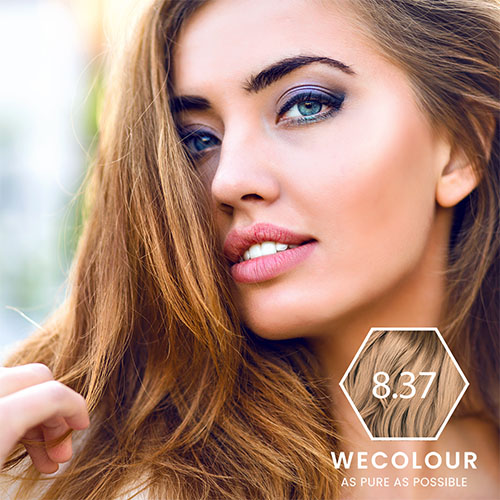 Haarfarbe Blond Mandel 8.37 - WECOLOUR