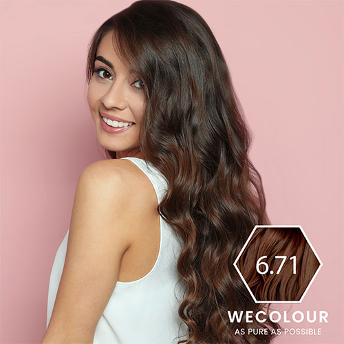 Hair dye hazelnut light brown 6.71 - WECOLOUR
