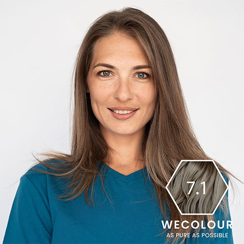 Hair dye ash dark blonde 7.1 - WECOLOUR