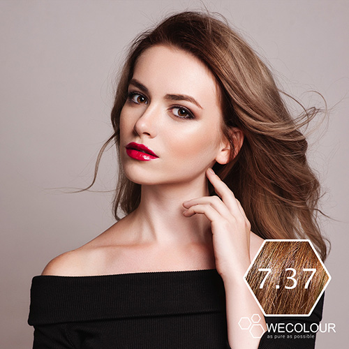 Hair colour almond dark blonde 7.37 - WECOLOUR