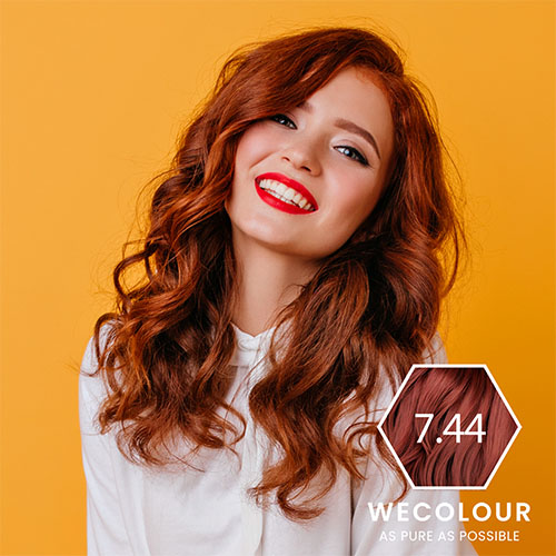 Hair dye intense copper dark blonde 7.44 - WECOLOUR