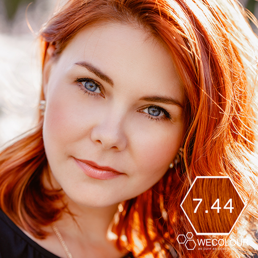 Hair colour intense copper dark blonde 7.44 - WECOLOUR