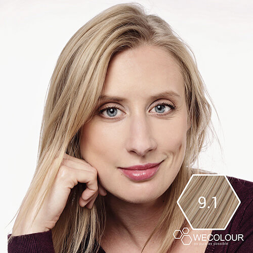 Hair colour ash light blonde 9.1 - WECOLOUR