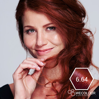 Hair colour copper red light brown 6.64 - WECOLOUR