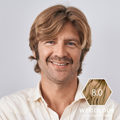 Coloration cheveux blond moyen 8.0 - WECOLOUR